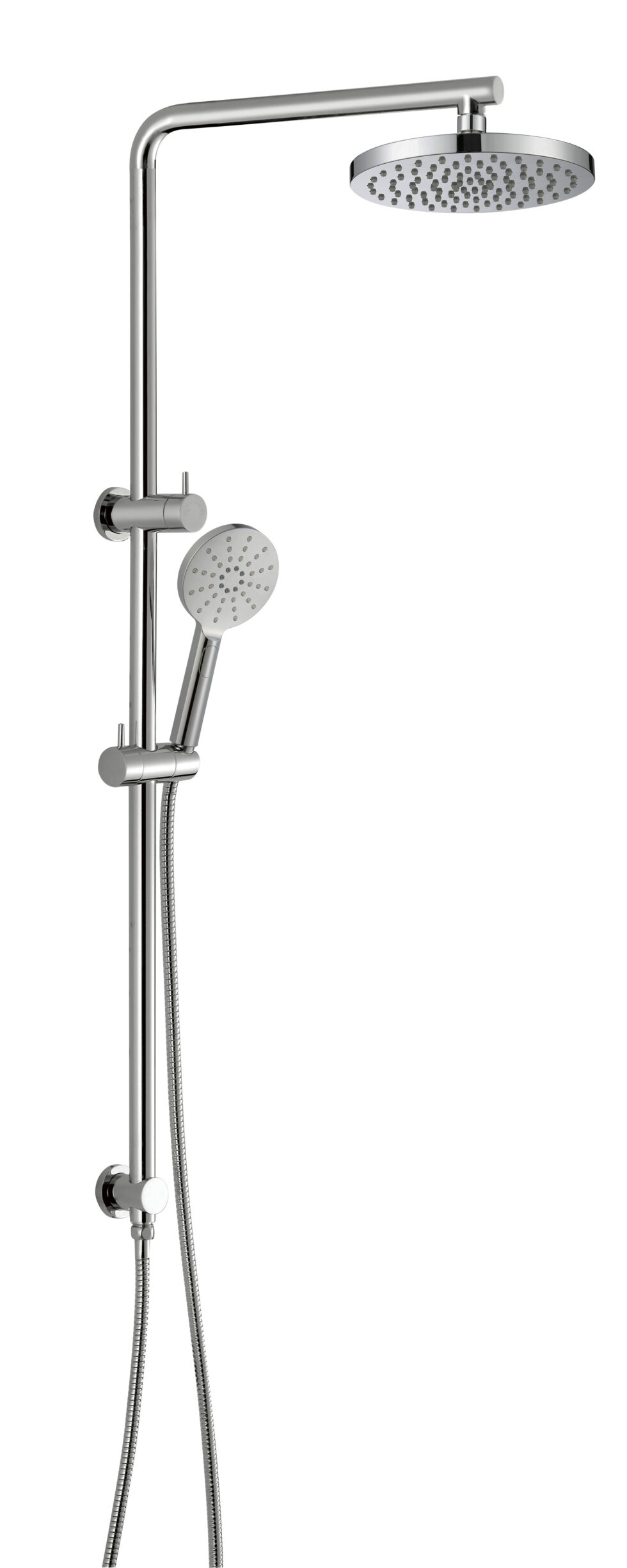 Buy Cora Round Brass Multi-function Shower Set 200 mm Brushed Nickel ...