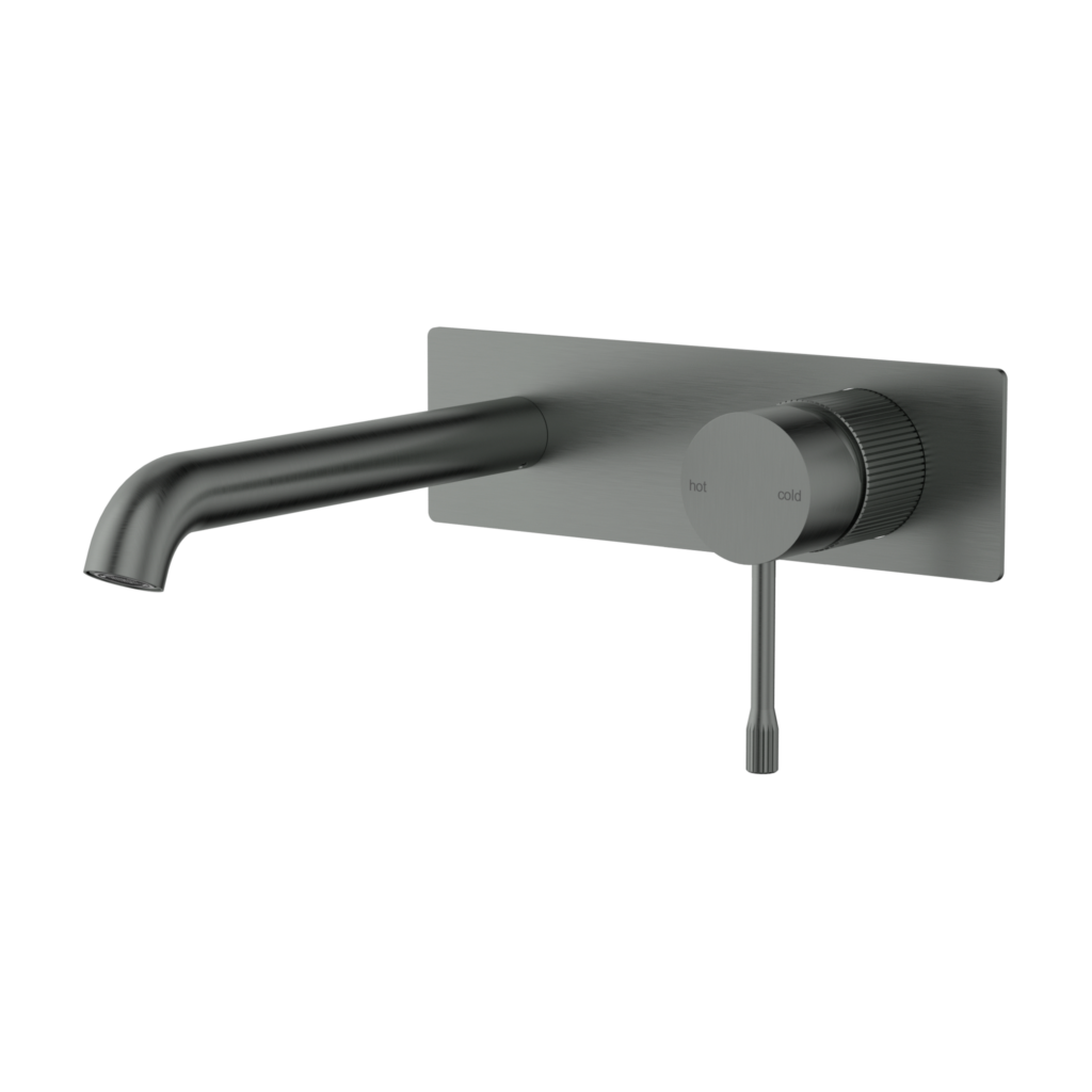 Buy Gun Metal Wall Mixer And Spout Trim Kit Online | AUSLux