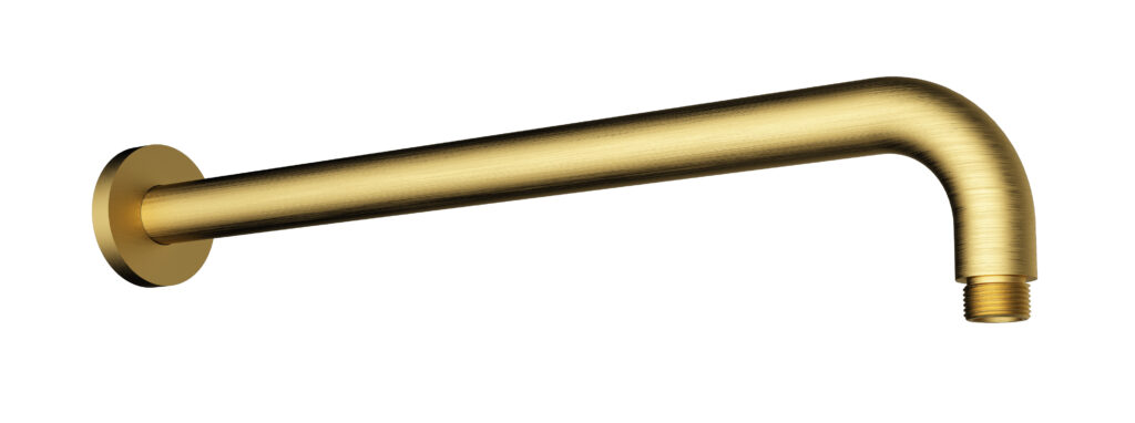 Buy Brushed Gold Curved Shower Arm Online | AUSLux